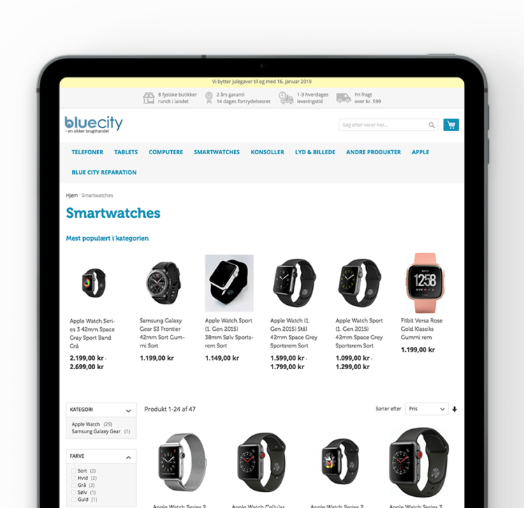 Blue City & Vaimo - increases in total eCommerce conversions